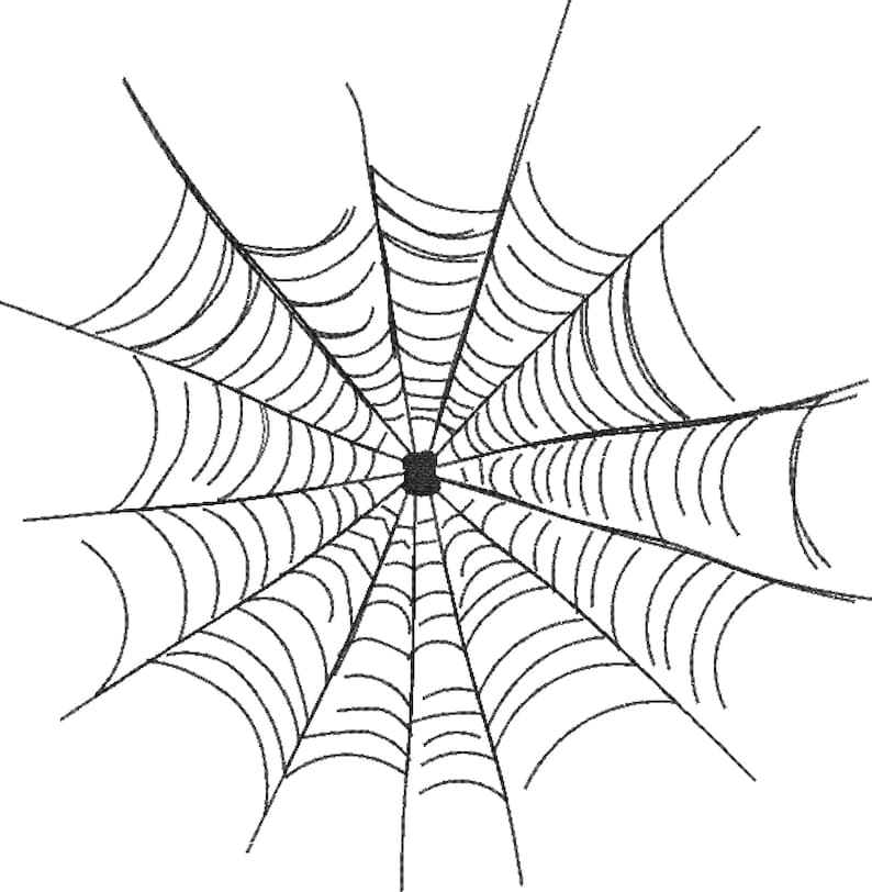 Spider Web Machine Embroidery Design Bundle Black Spider | Etsy