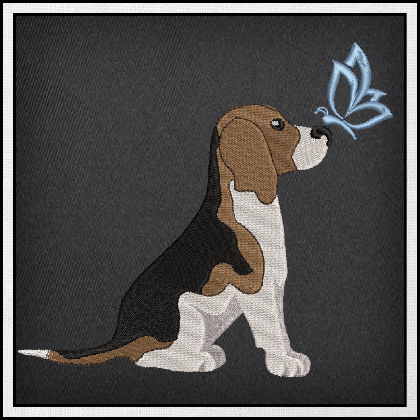 Beagle Profile Machine Embroidery Design Pet Dog Beagle With - Etsy