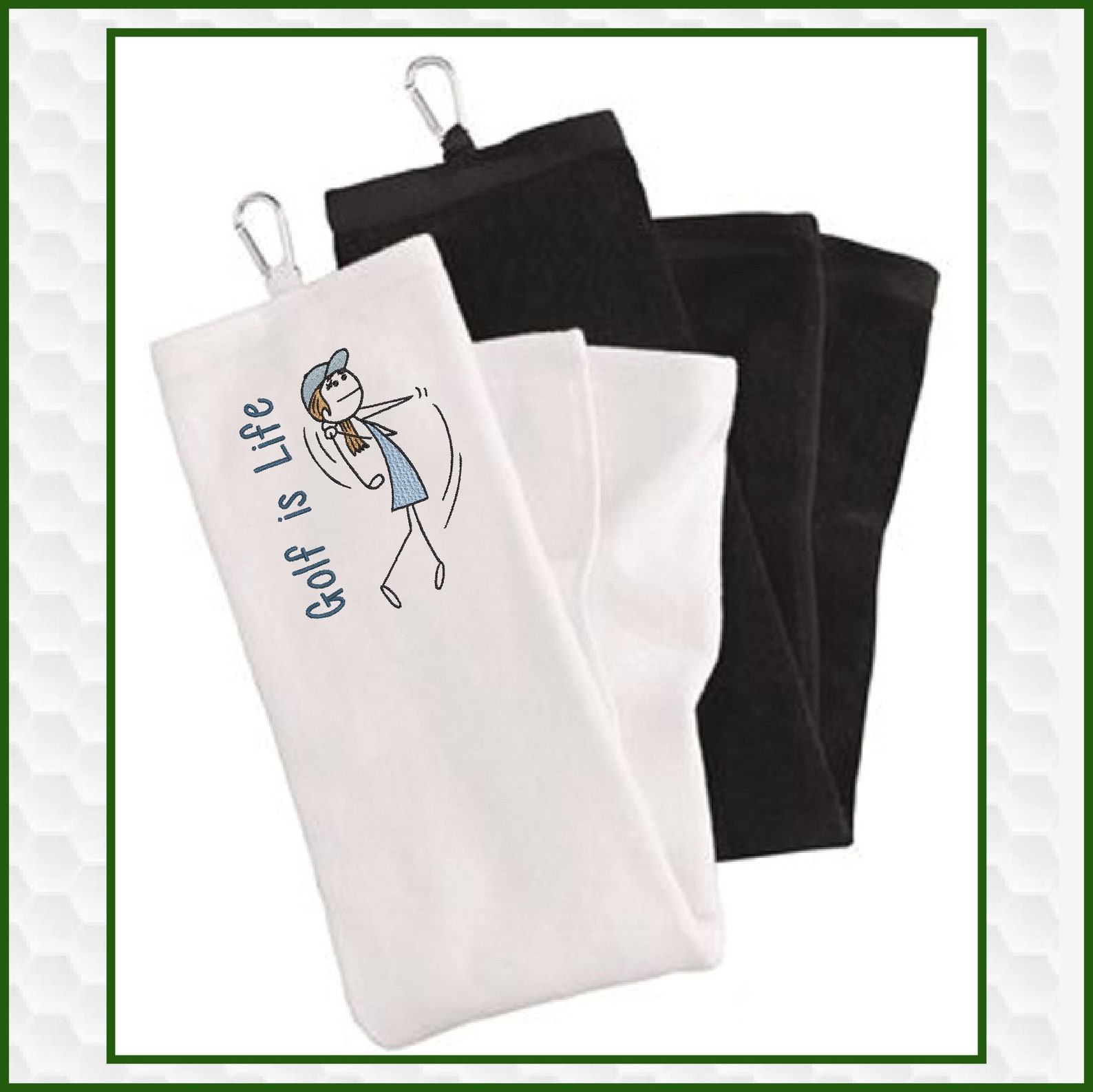 Lady Golfer Machine Embroidery Design, Golf is Life Female Golfer Stick ...