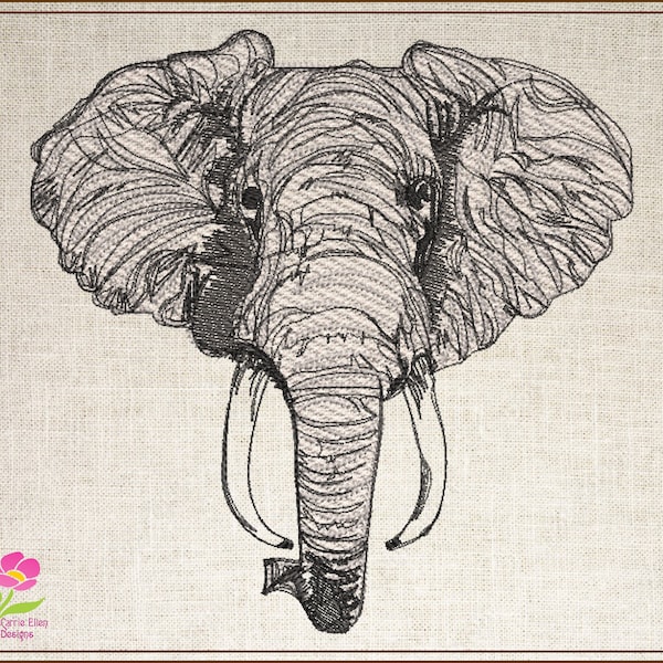 Elephant Machine Embroidery - Etsy