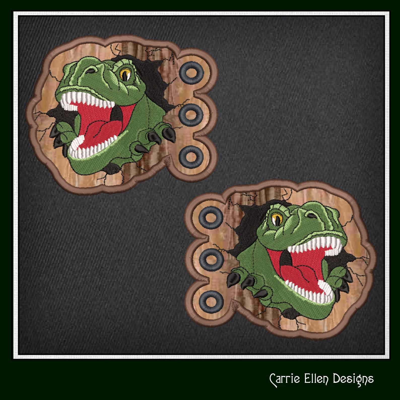 Dinosaur ITH Shoe Wing Charms Machine Embroidery Design, Wings for ...