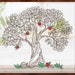Apple Tree Machine Embroidery Design, Fruit Tree Embroidery Sketch ...