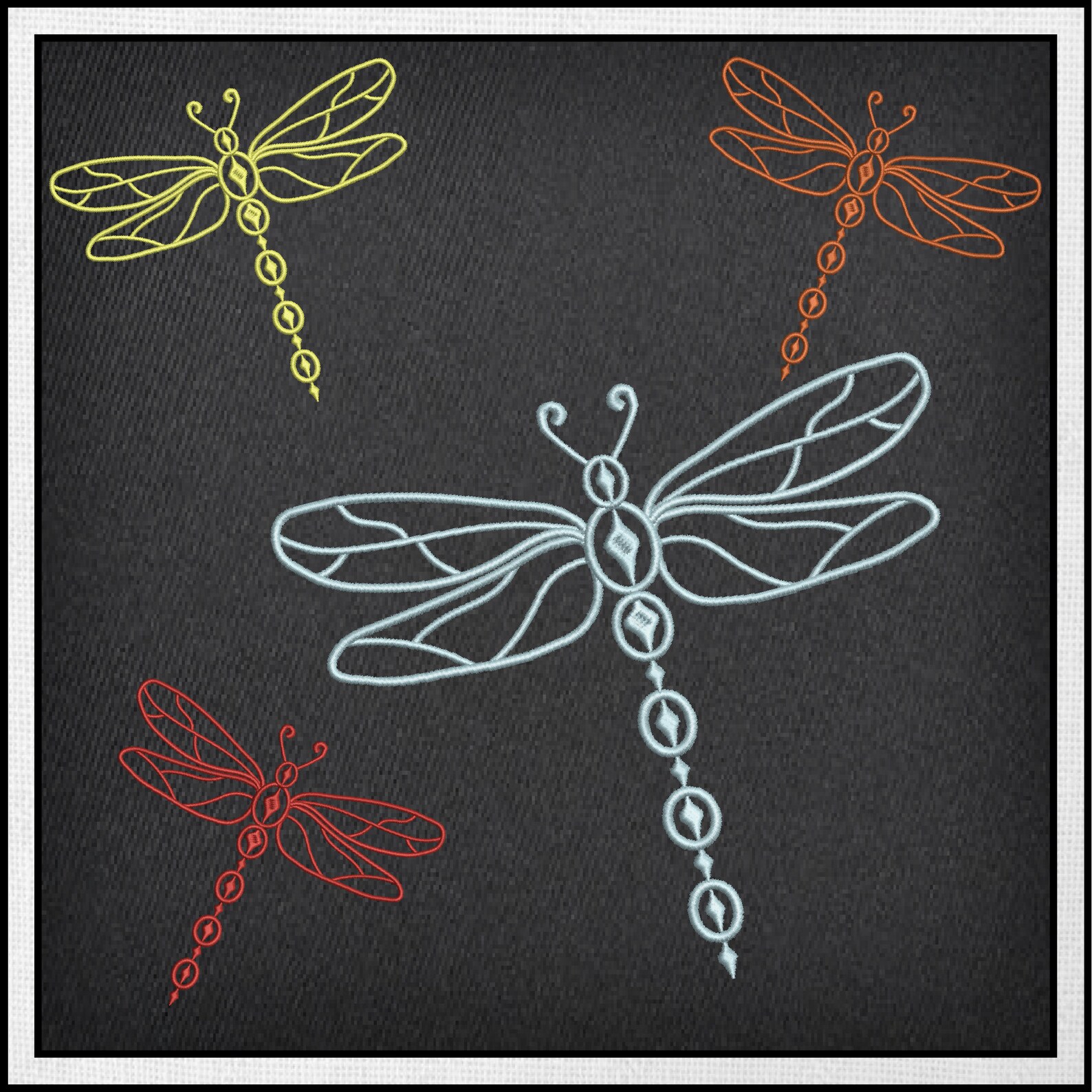 Dragonfly Machine Embroidery Design Insect Embroidery | Etsy