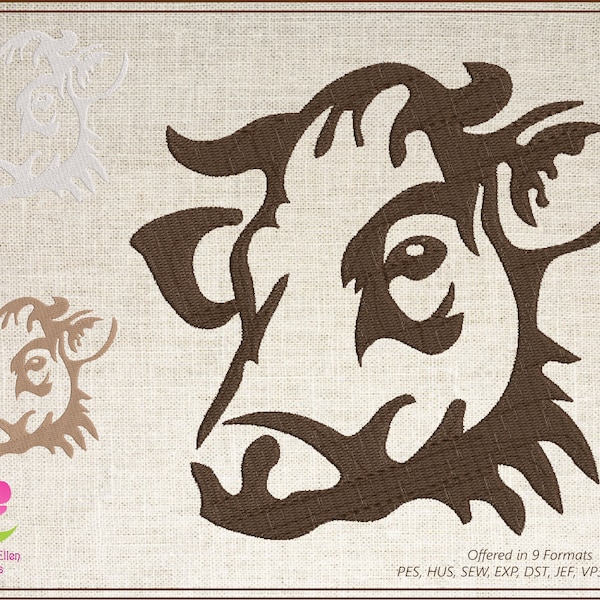 Black Angus Embroidery Design - Etsy