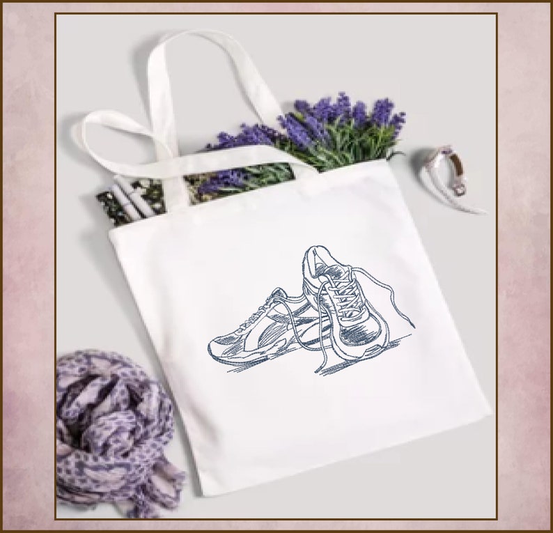 Sneakers Machine Embroidery Design Running Shoes Embroidery | Etsy