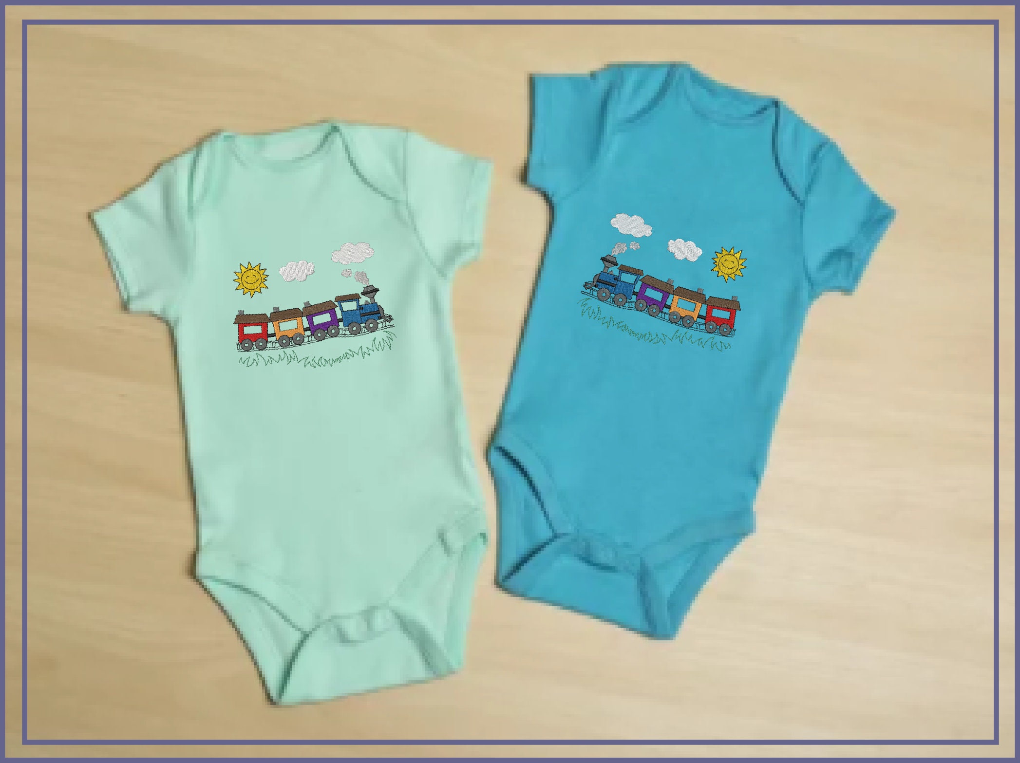 Train Cartoon Machine Embroidery Design, Colorful Kids Train Design ...