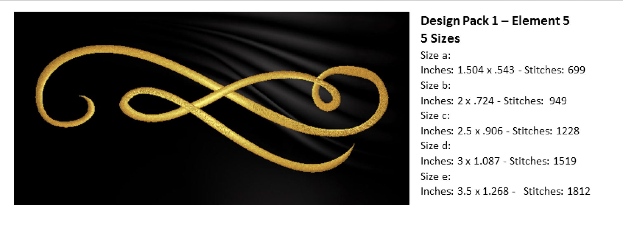 Design Elements Machine Embroidery Bundle, Swoosh and Swirl Designs, 9 ...