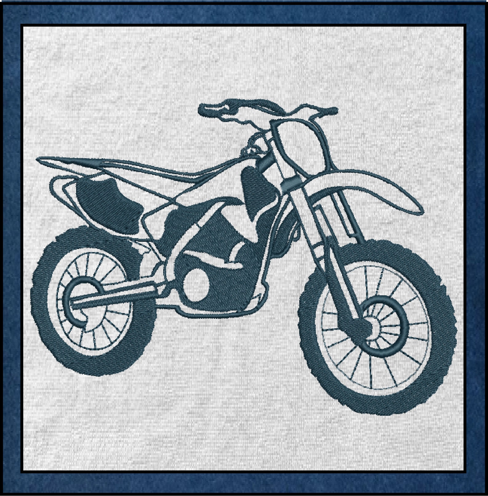 Motorcycle Machine Embroidery Design, Dirt Bike Embroidery Design ...