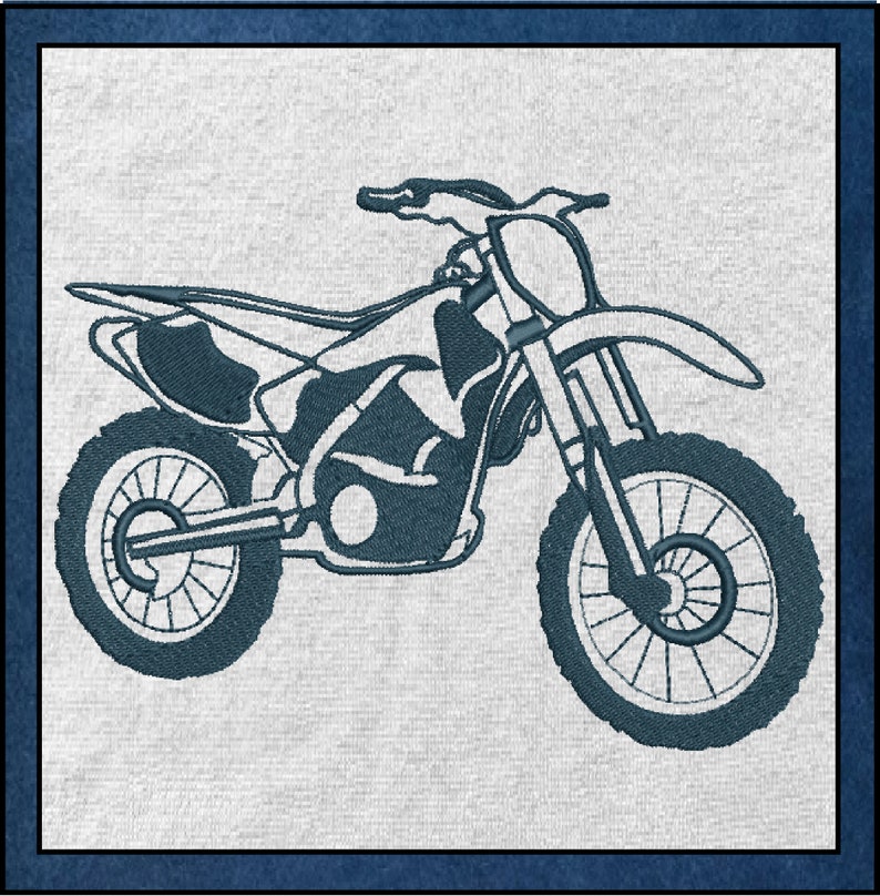 Motorcycle Machine Embroidery Design, Dirt Bike Embroidery Design ...