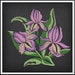 Iris Machine Embroidery Design, Iris Flower Design, Lilac and Purple ...