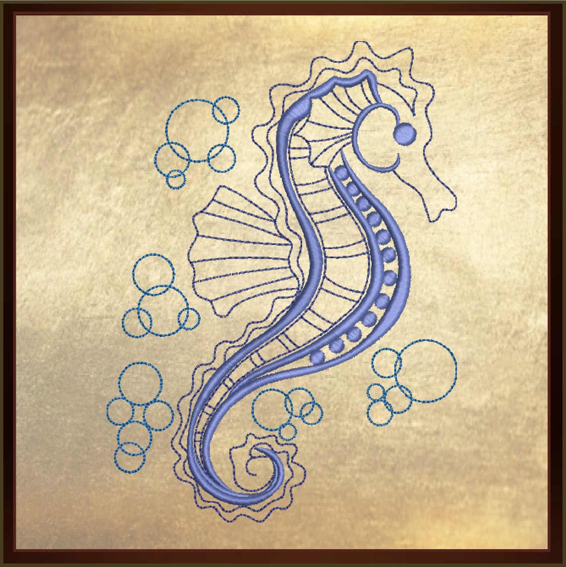 Seahorse Machine Embroidery Design Sea Life Marine Animals - Etsy