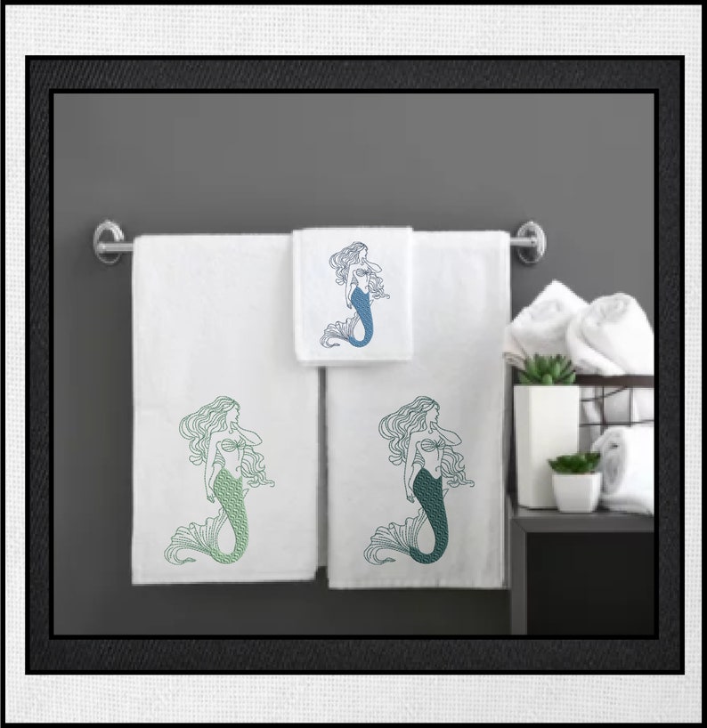 Mermaid Machine Embroidery Design Sea Life Marine Machine - Etsy