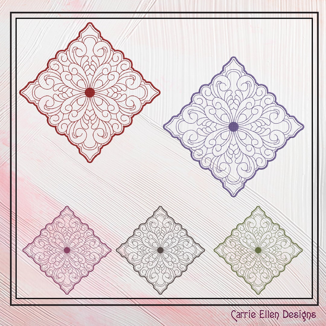 Mandala Machine Embroidery Design, Lace Embroidery, Mandala Flower ...