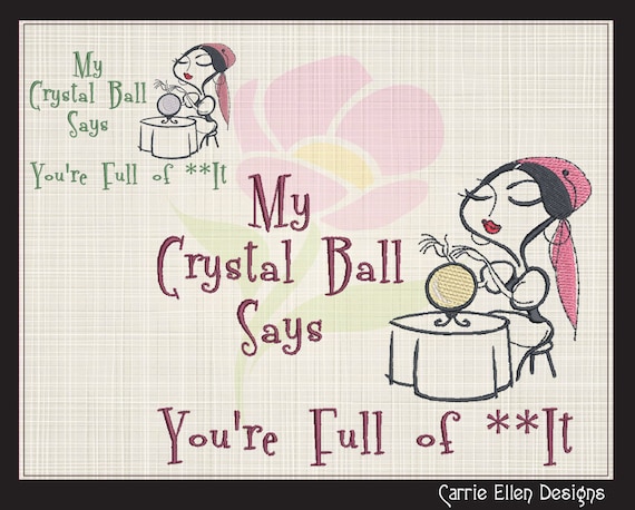 Crystal Ball Gypsy Machine Embroidery Design Fortune Teller - Etsy UK