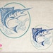 Pacific Blue Marlin Machine Embroidery Design North Atlantic - Etsy