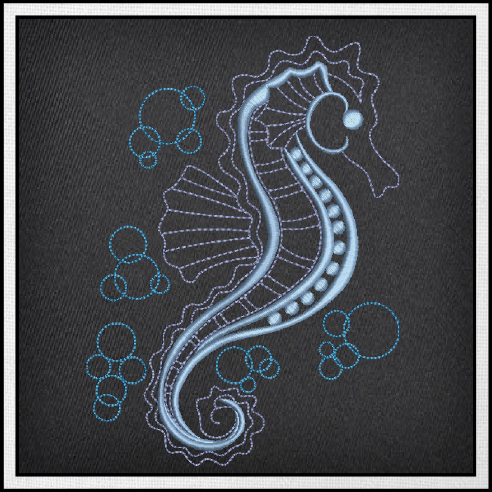 Seahorse Machine Embroidery Design, Sea Life Marine Animals Embroidery ...