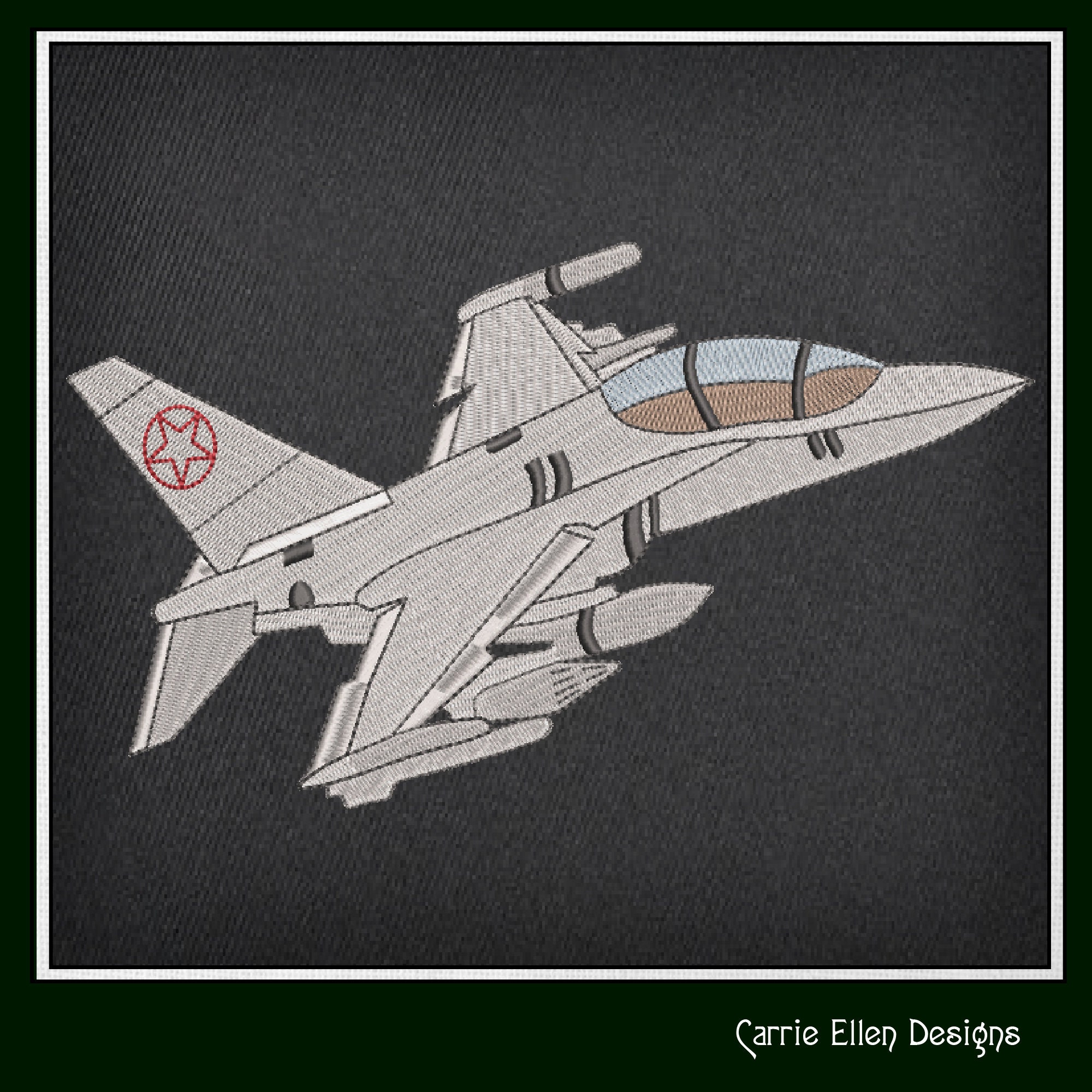 Fighter Jet Machine Embroidery Design, Airforce Jet Plane Design, USAF ...