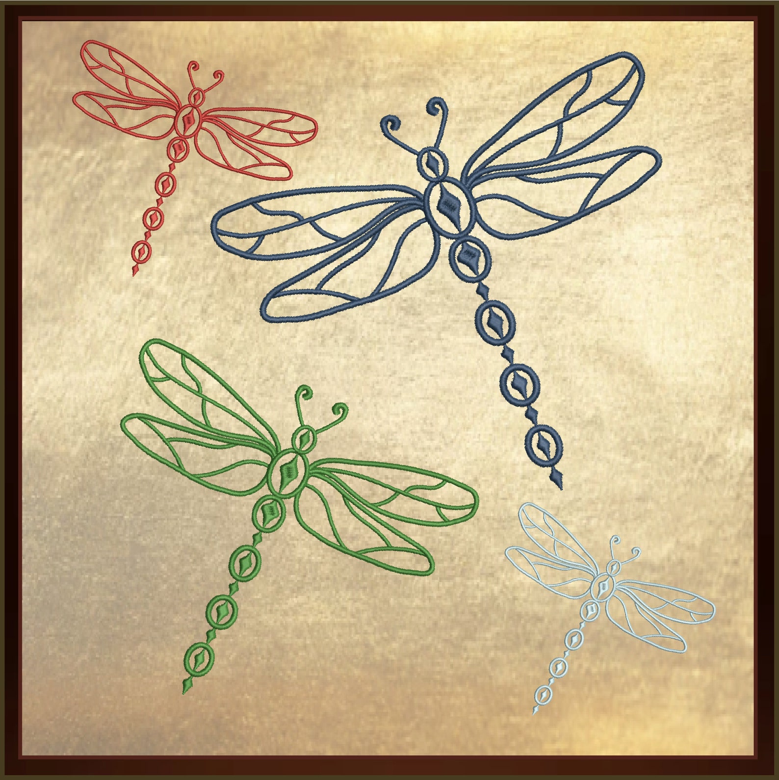 Dragonfly Machine Embroidery Design Insect Embroidery | Etsy