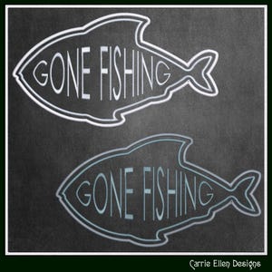 Gone Fishing Machine Embroidery Design – Fun Outdoor Emblem and Quote ...