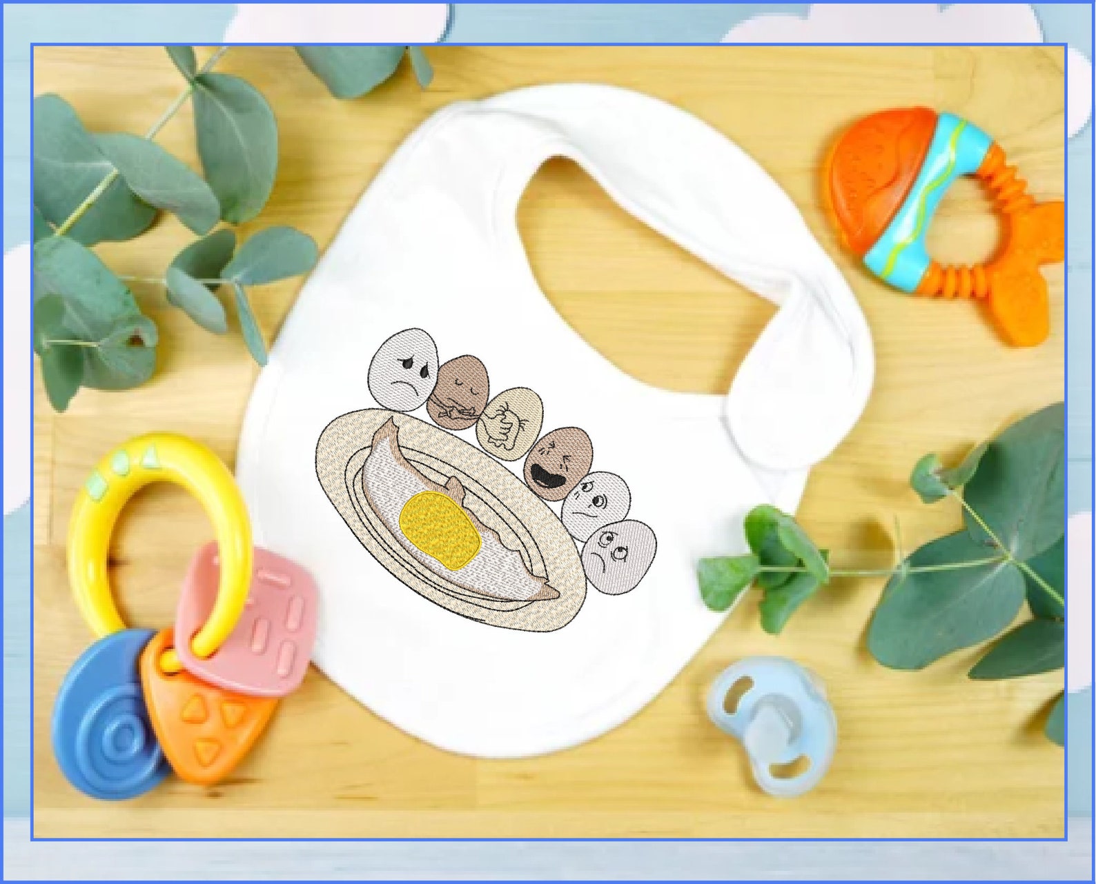 Fry-day Machine Embroidery Design, Fried Egg Funeral Embroidery Design ...