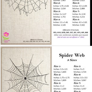 Spider Web Machine Embroidery Design Bundle, Black Spider Embroidery ...