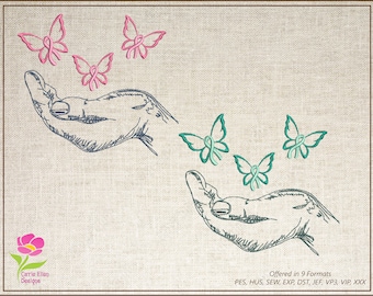 Breast Cancer Ribbon Embroidery Machine Design Hope Butterfly - Etsy