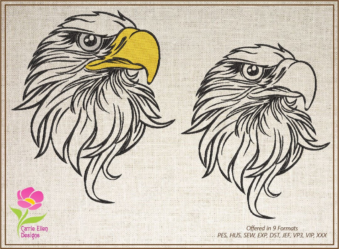 Eagle Machine Embroidery Design, American Bald Eagle Machine Embroidery ...