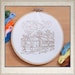 Train Scene Sketch Machine Embroidery Design, Vintage Train Embroidery ...