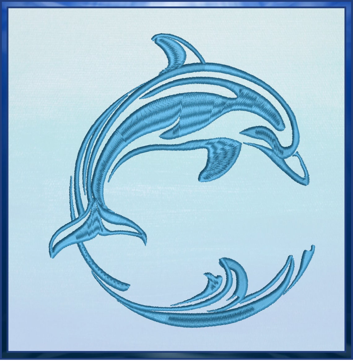 Dolphin Machine Embroidery Design Bottlenose Dolphin - Etsy