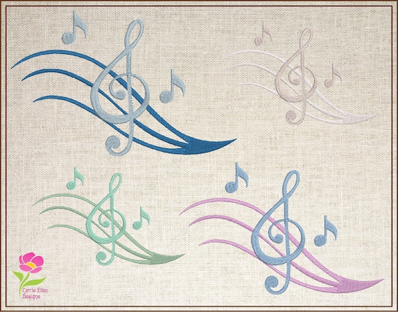 Chord Machine Embroidery Design Music Note Embroidery | Etsy