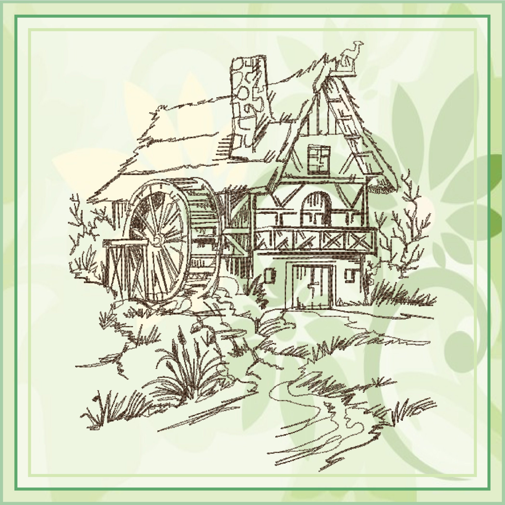 Drawing With Mill Wheel