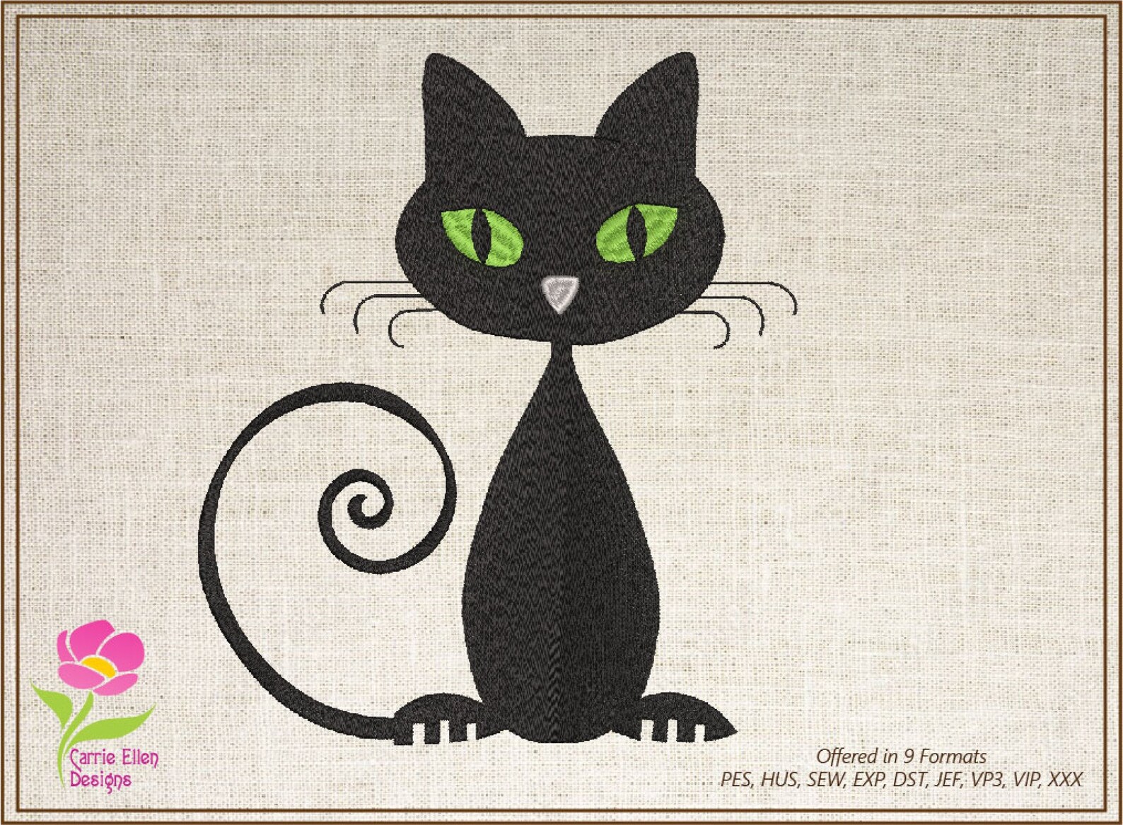 Black Cat Machine Embroidery Design Bundle, Cat Bundle Pack, Black Cat ...