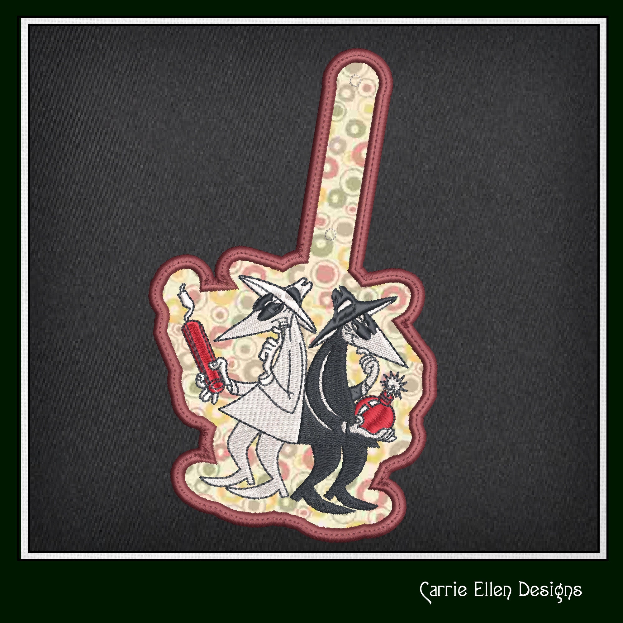Spy Vs Spy Key Fob Machine Embroidery Design, in the Hoop Iconic Mad ...