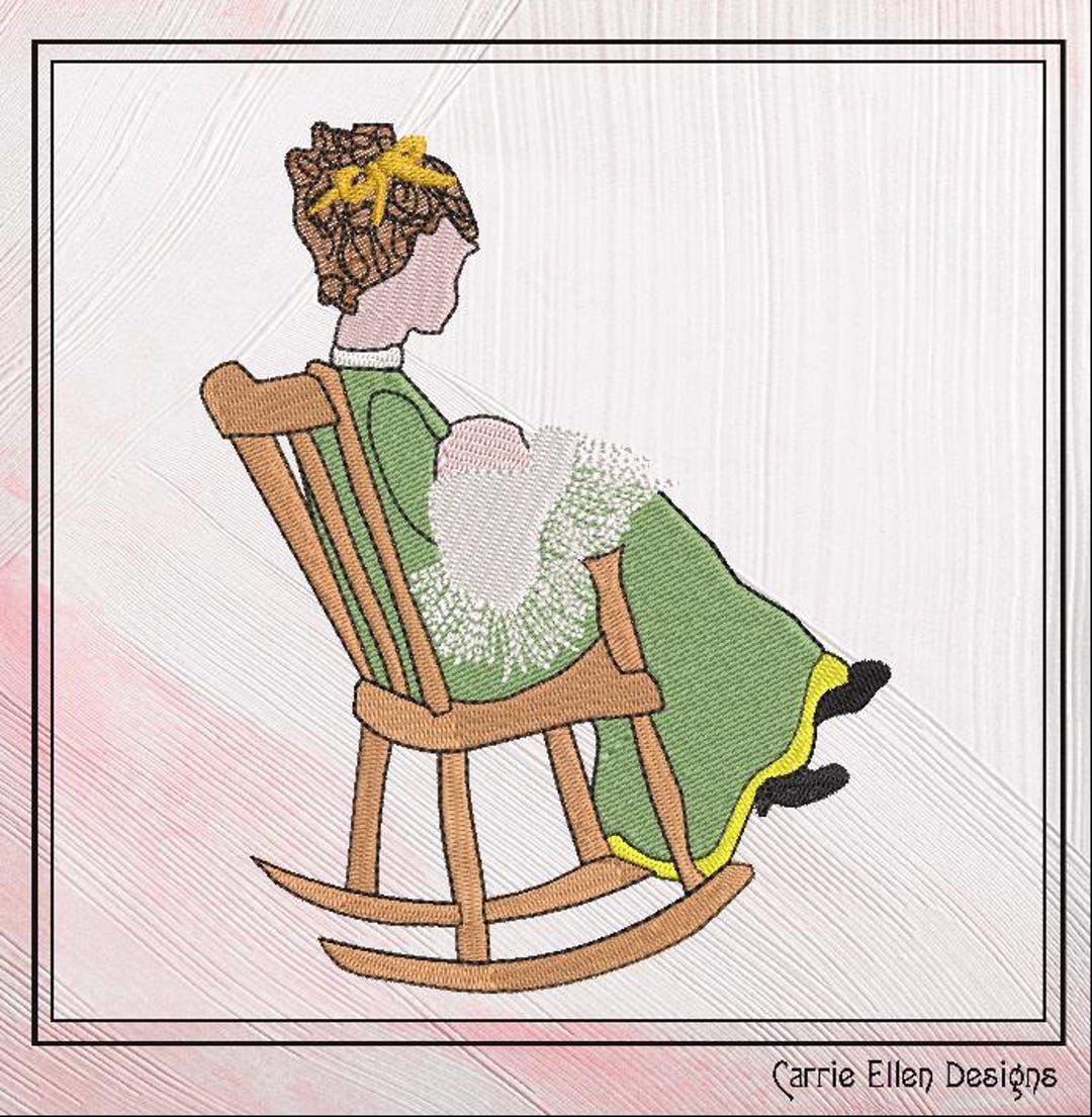 Mother and Daughter Machine Embroidery Design, Mother’s Day Design ...