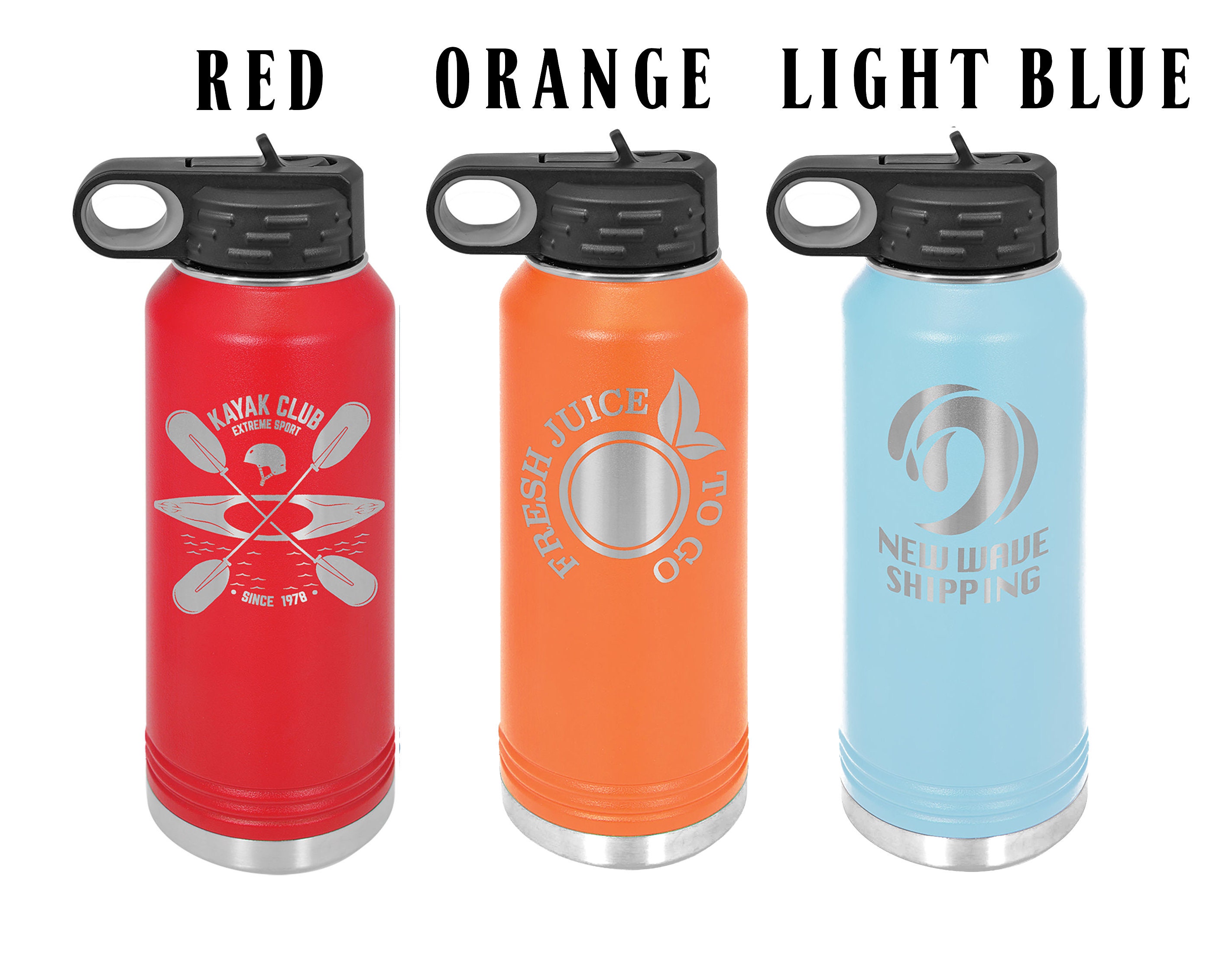 Personalized Custom Laser Engraved Water Bottle 32 OZ | Etsy