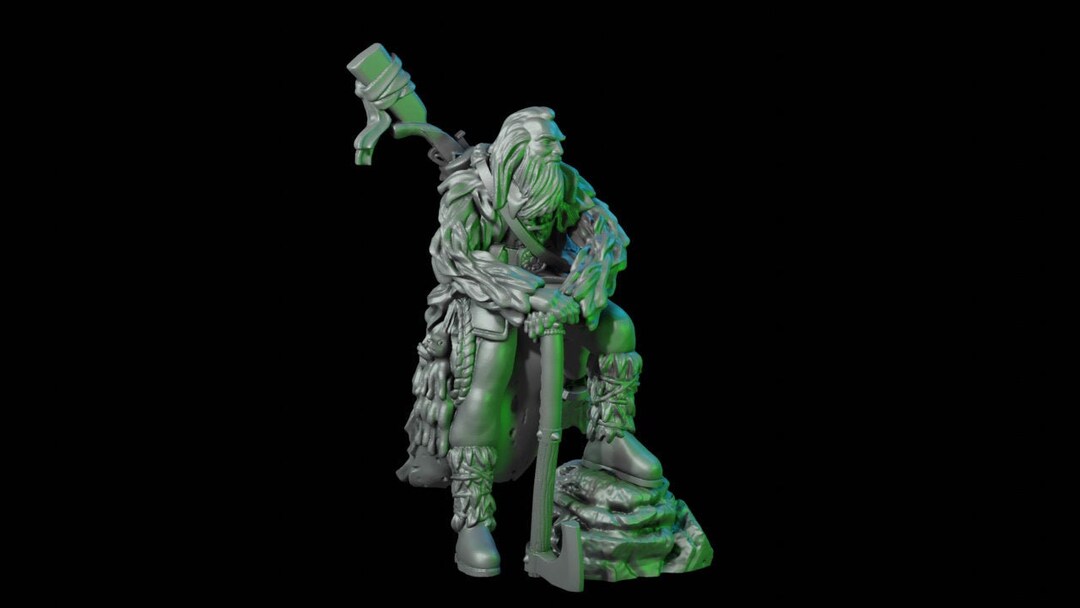 Human Male Trapper Axe and Rifle - Etsy