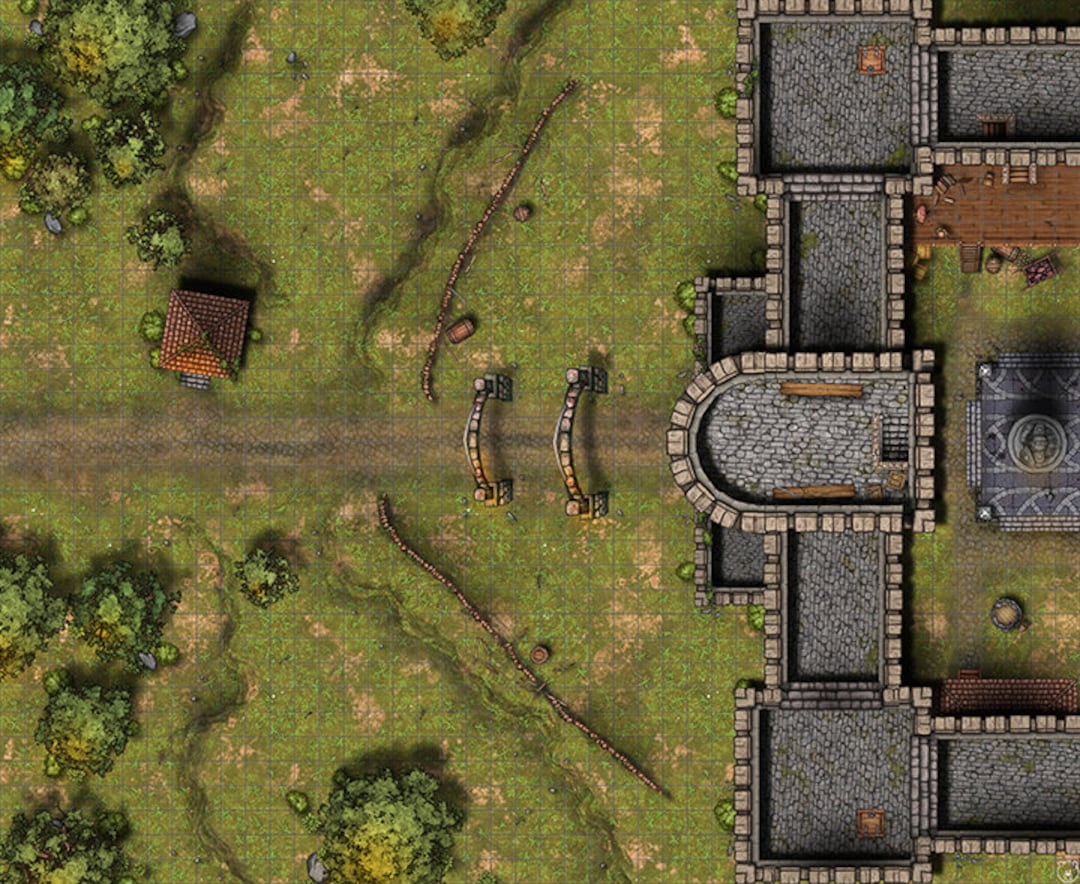 RPG Battle Map Castle and Road - Etsy Norway