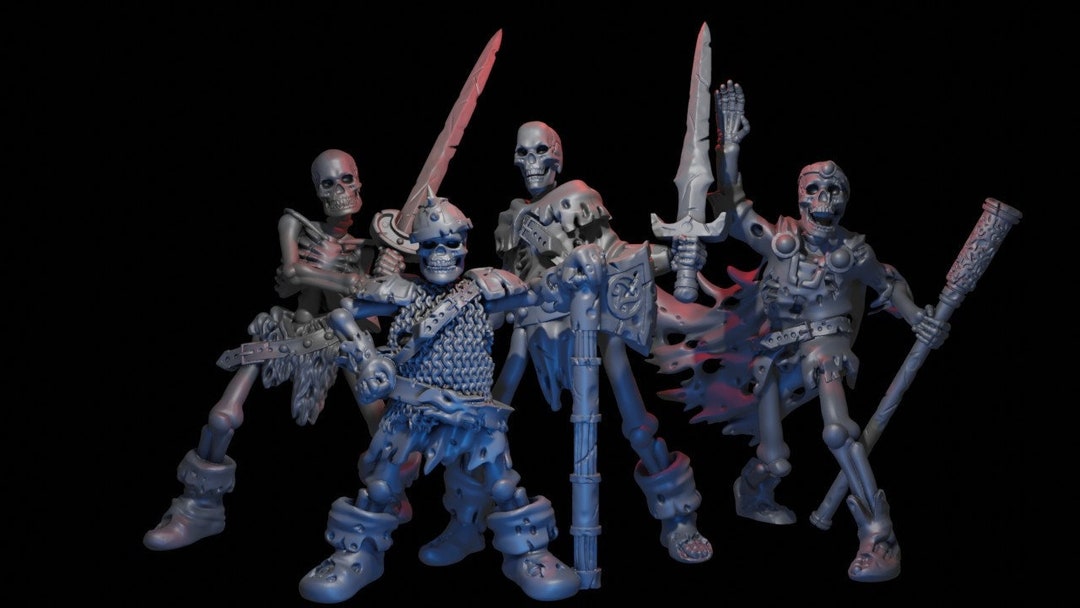 Skeleton Heroes Set of 4 - Etsy