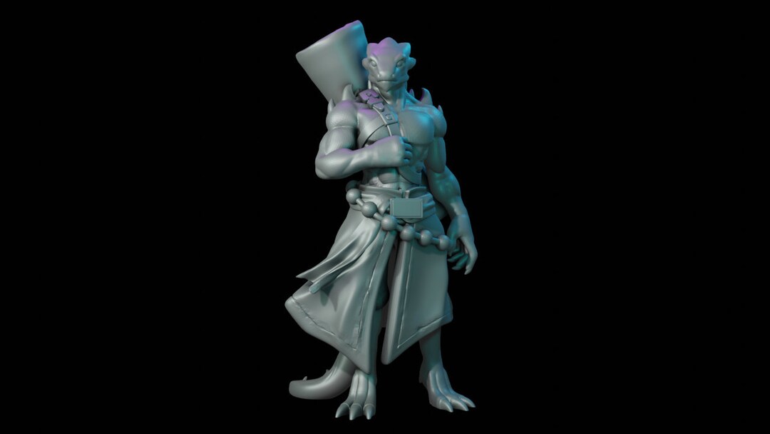 Lizardfolk Male Monk - Giant Scroll - Etsy