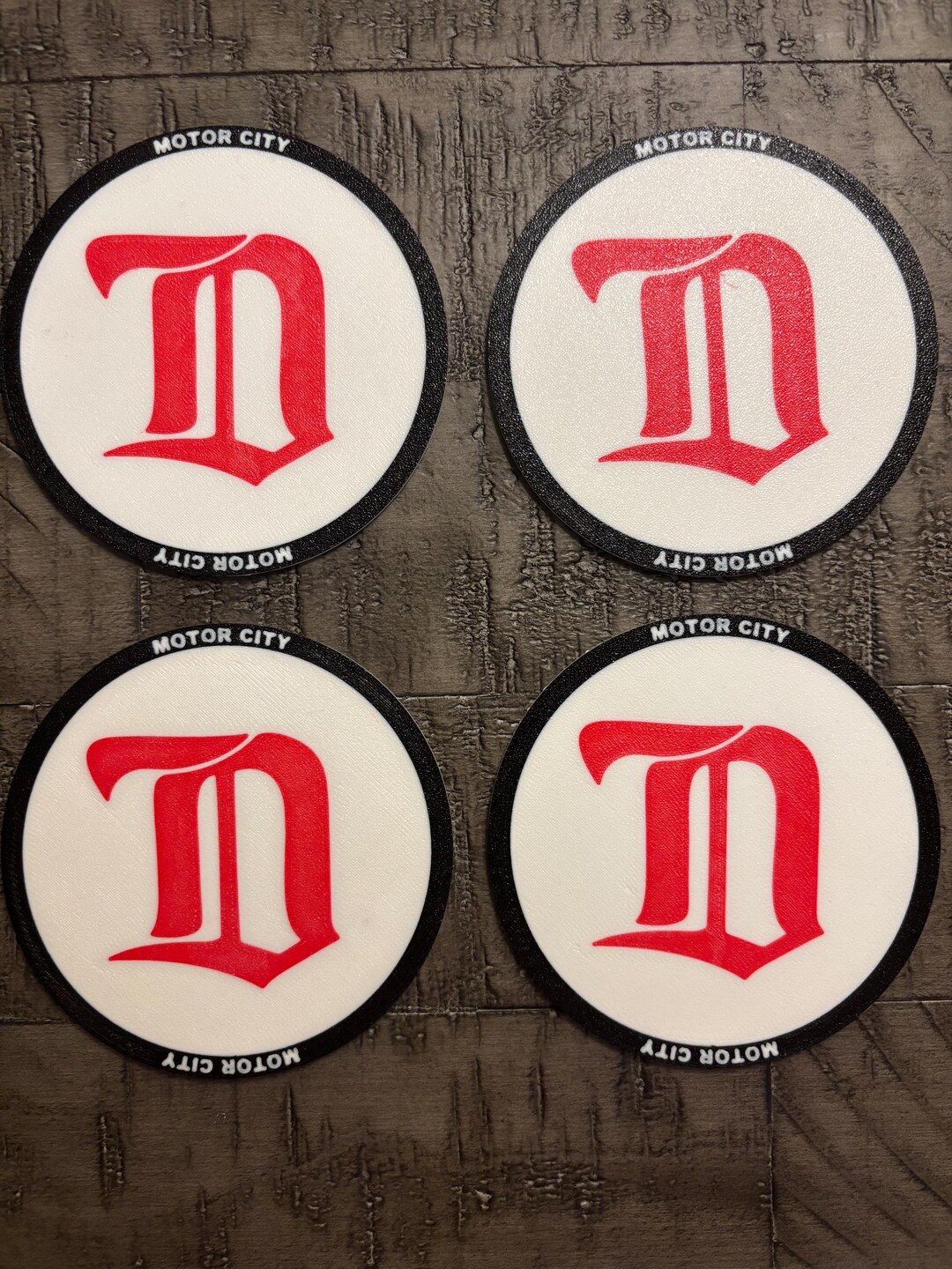 4 - Detroit Red Wings Coasters 3D Printed | Bambu | Custom - Etsy