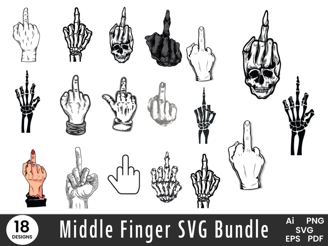 Middle Finger Svgmiddle Finger Cricut Middle Finger Etsy