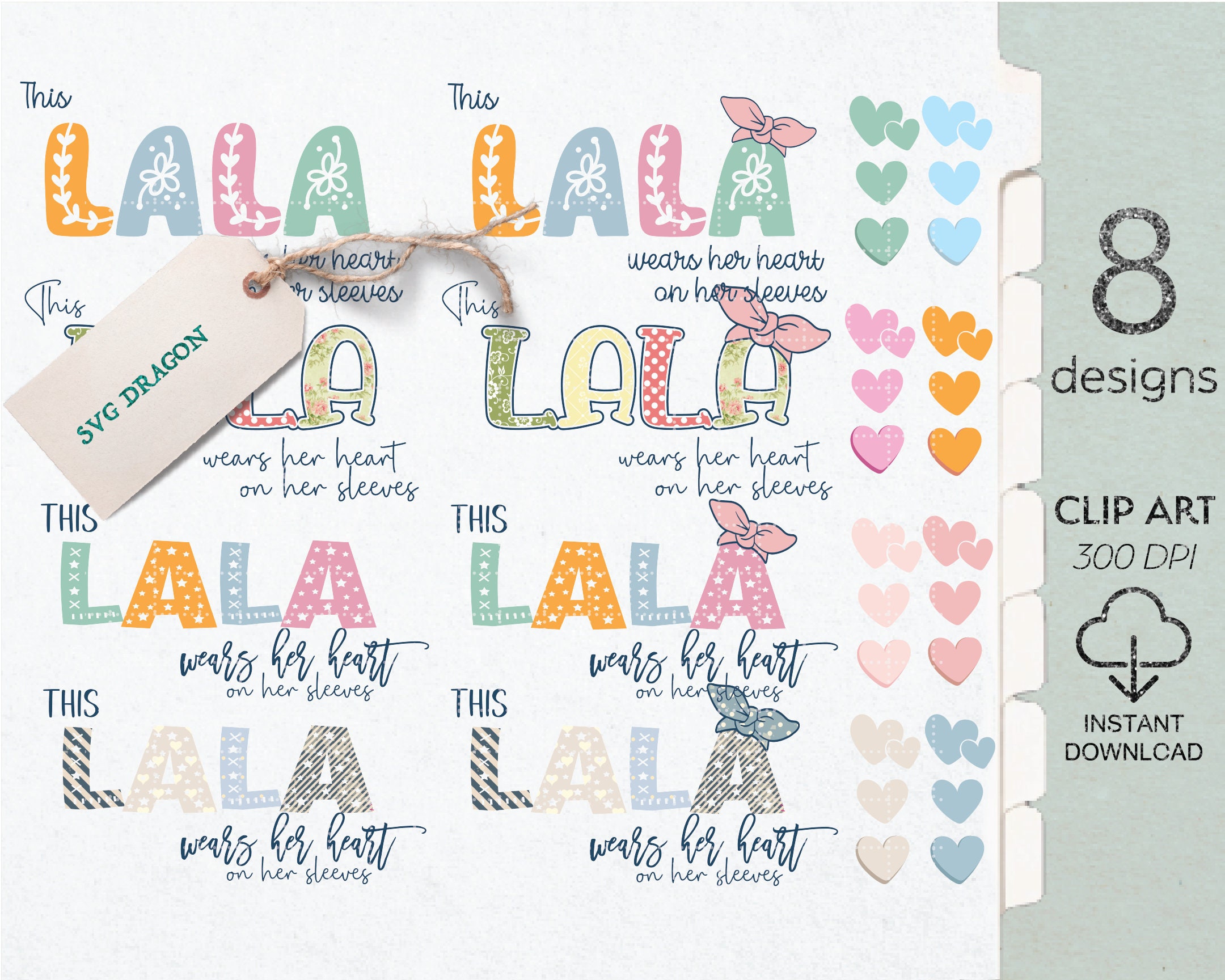 This Lala Wears Her Heart on Her Sleeve PNG, Lala Valentine Sublimation ...