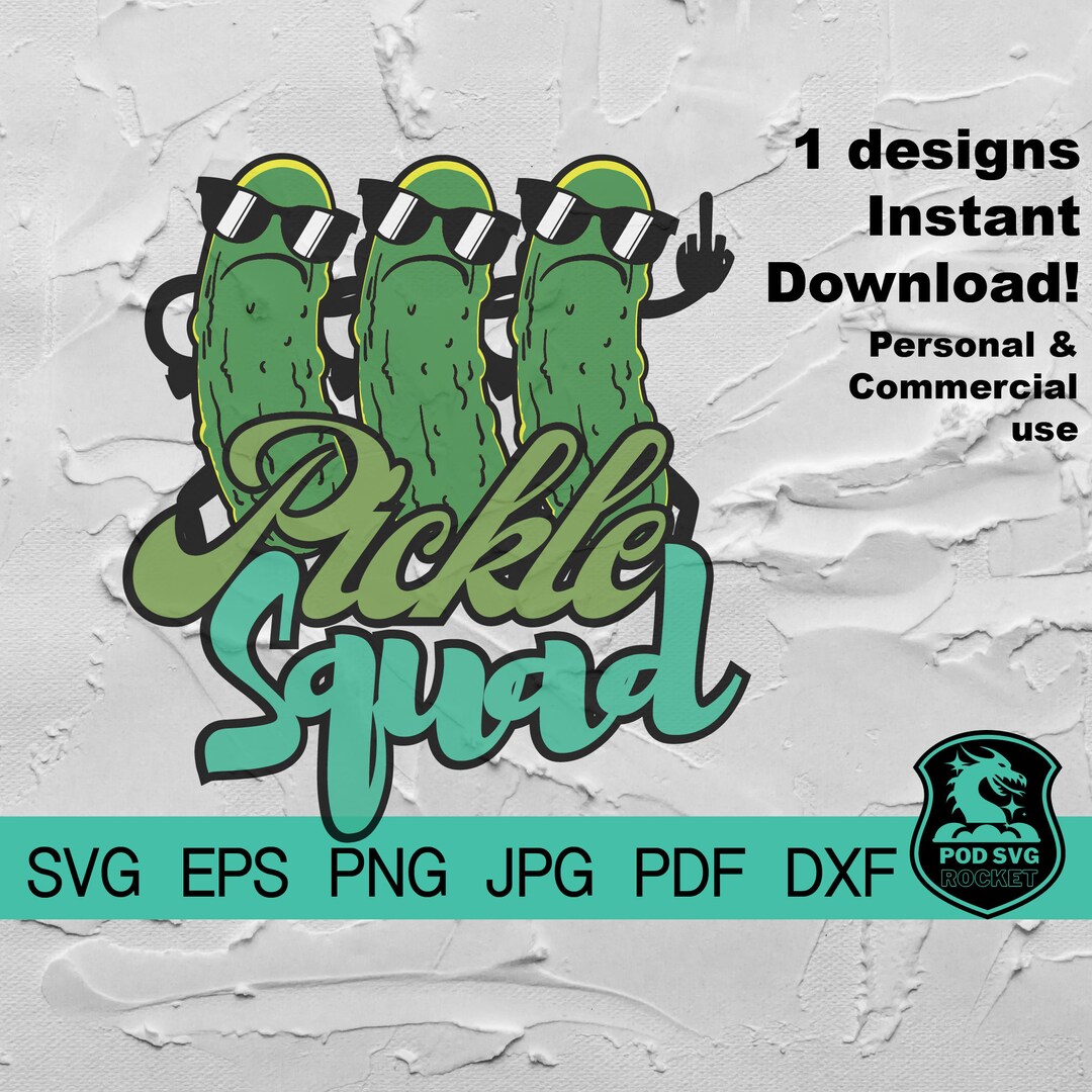 Pickle Squad SVG | Funny Dill Pickle Clipart - Etsy