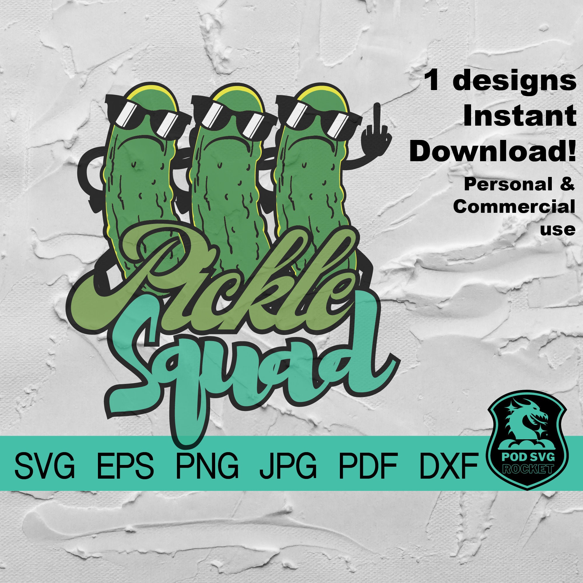 Pickle Squad SVG Funny Dill Pickle Clipart - Etsy