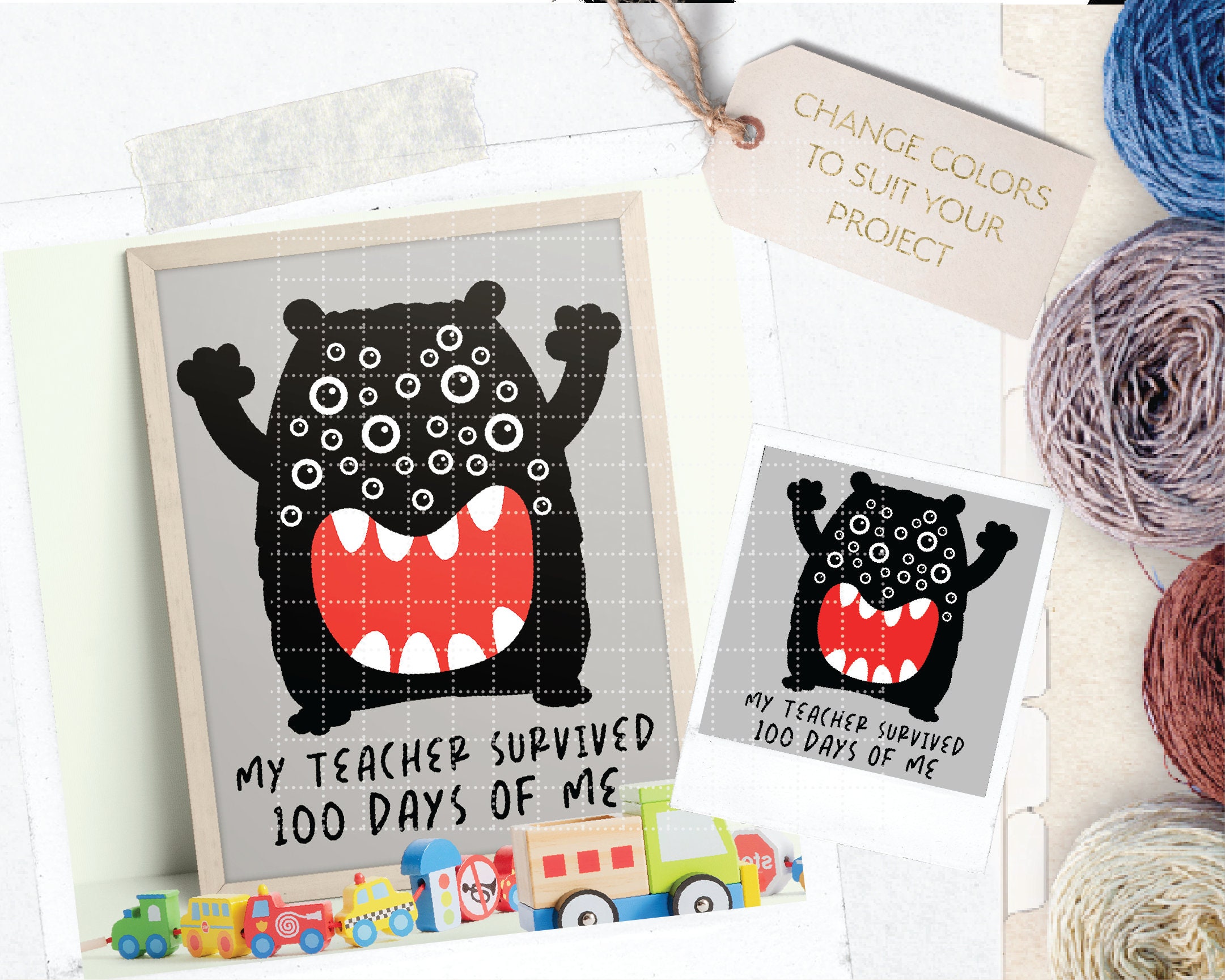 My Teacher Survived 100 Days of Me SVG, 100 Days of School Svg, Happy ...