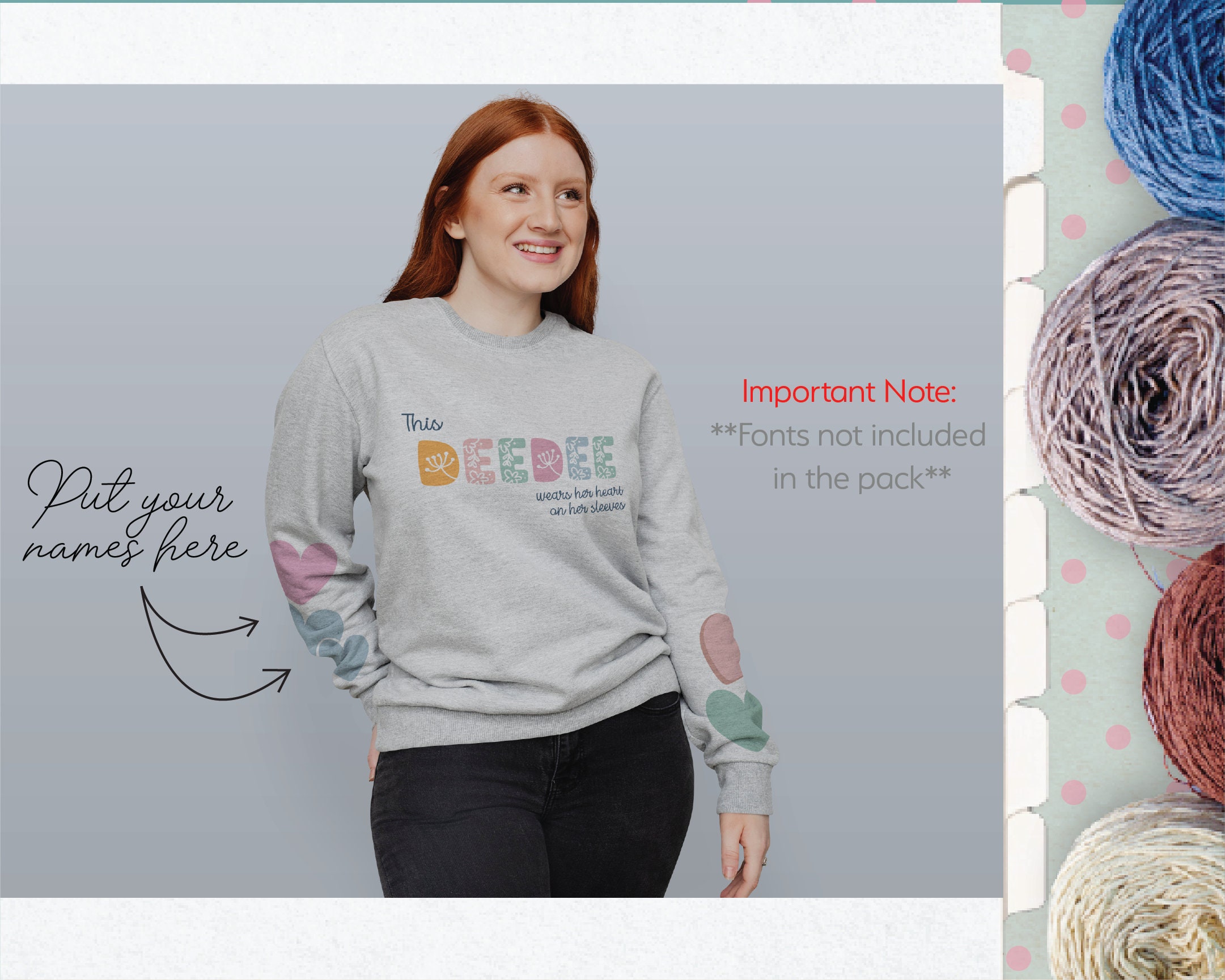This Deedee Wears Her Heart on Her Sleeve PNG Deedee - Etsy