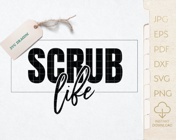 Minimal Stylish Scrub Life Cut Files for Shirts Medical - Etsy