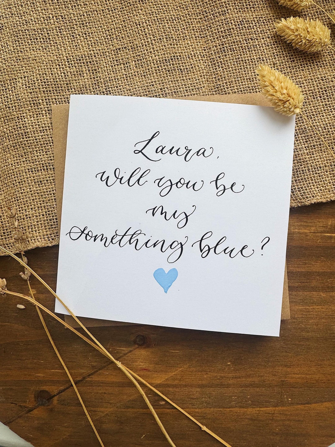 Will You Be My Something Blue Card | Personalised Something Blue ...