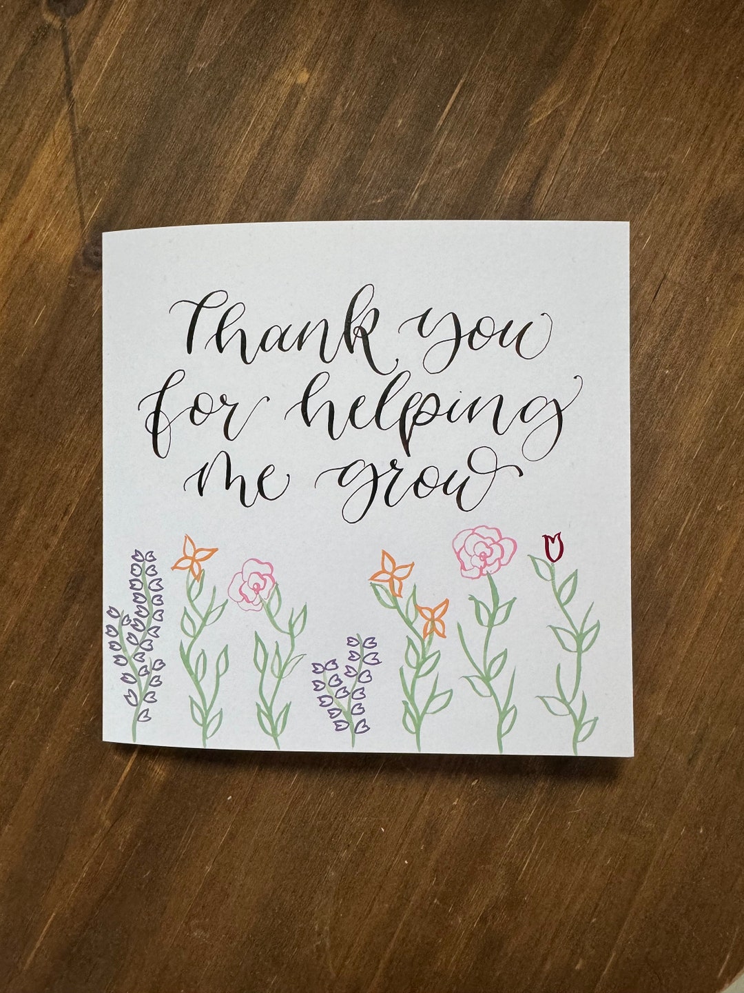 Teacher Cards | Hand Drawn Cards | Handwritten Modern Calligraphy | End ...