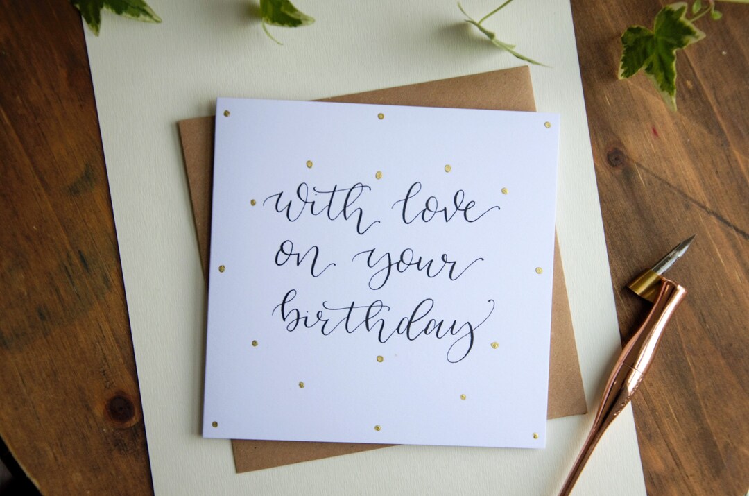 Calligraphy Birthday Card | Birthday Card | Happy Birthday ...